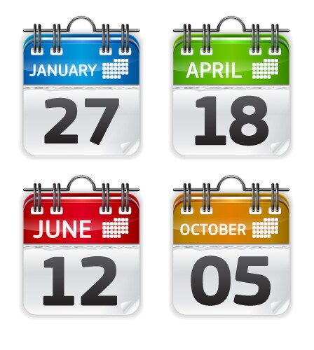 Template icon page calendar day week monday Vector Image