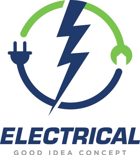 Electrical logo design Royalty Free Vector Image