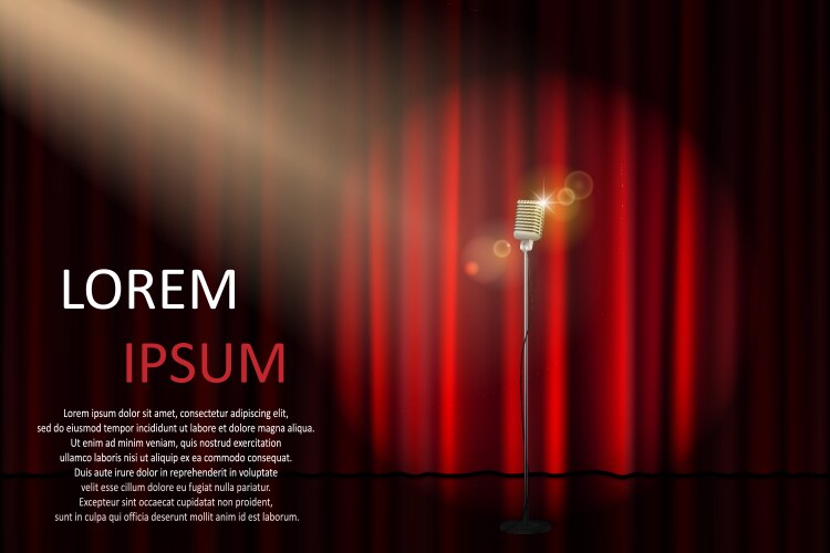 Concert stage realistic Royalty Free Vector Image