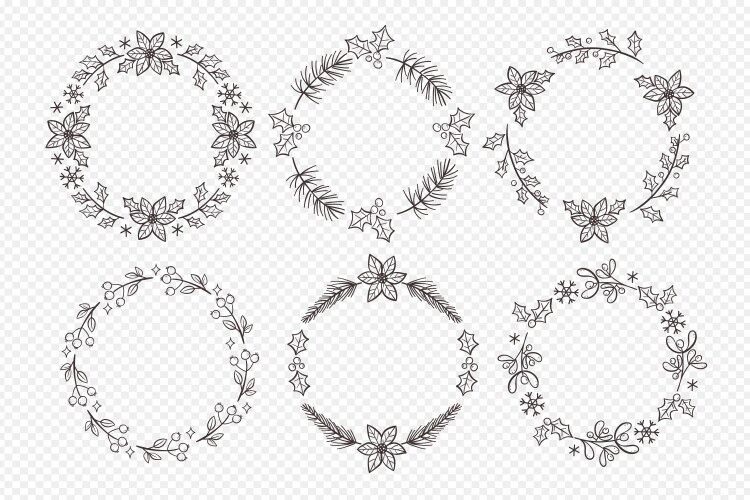 Winter snowfall frames Royalty Free Vector Image