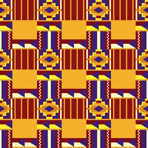 Kente cloth african textile ethnic seamless Vector Image