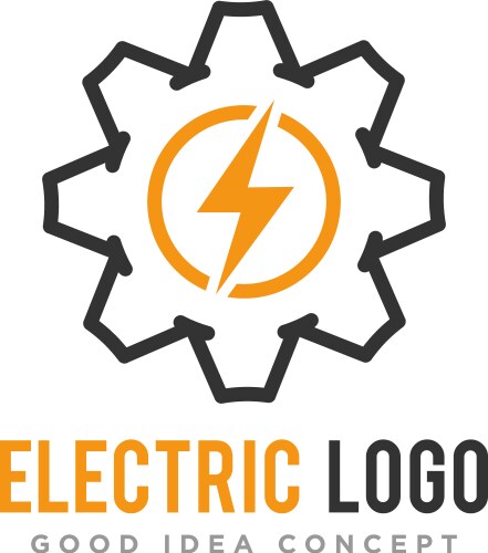 Electrical logo design Royalty Free Vector Image