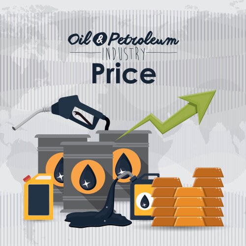 Oil and petroleum prices Royalty Free Vector Image