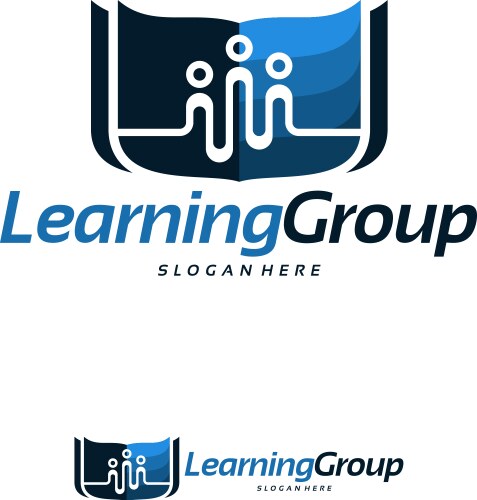 Care education logo designs help learn Royalty Free Vector