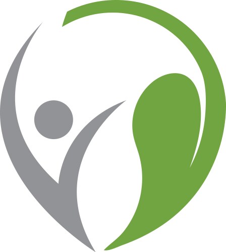 Human and leaf wellness logo icon design template Vector Image