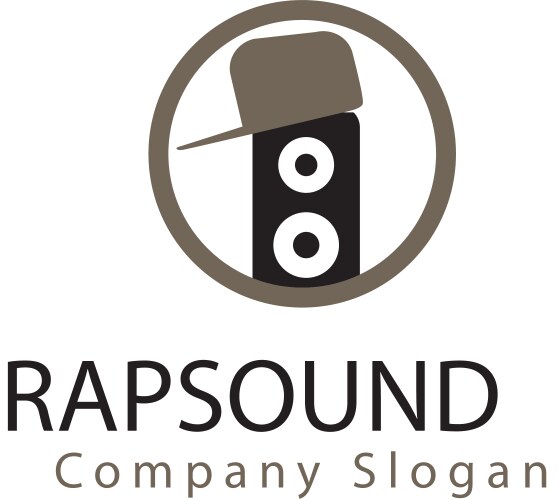 Sound-system speaker icon in black and white Vector Image