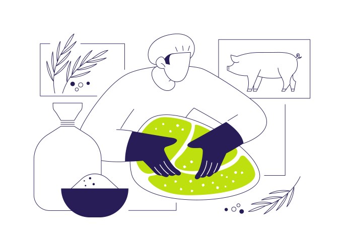 Wet curing abstract concept Royalty Free Vector Image