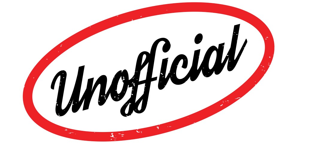 Unofficial rubber stamp Royalty Free Vector Image