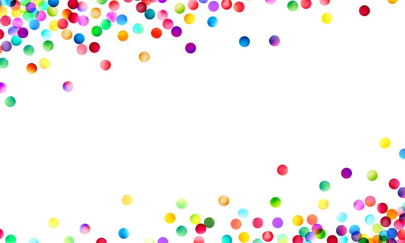 Vibrant dot confetti background Royalty Free Vector Image