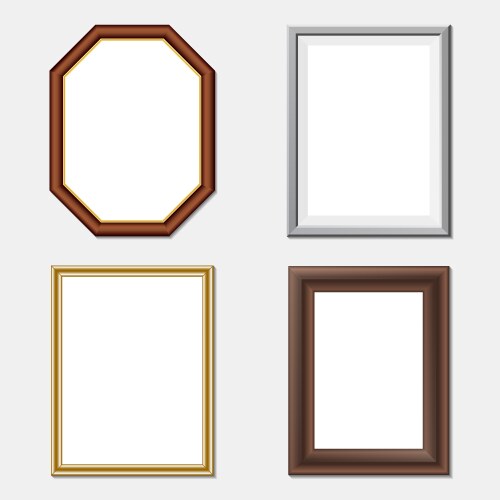Rustic Wooden Frame Collection Royalty Free Vector Image