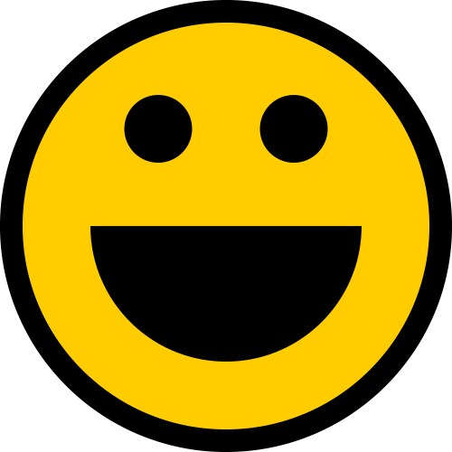 Happy smiley smiling face flat style Royalty Free Vector