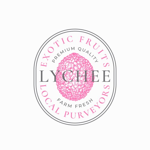 Logo for lychee Royalty Free Vector Image - VectorStock