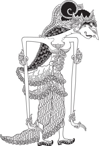 Wayang nakula sadewa Royalty Free Vector Image