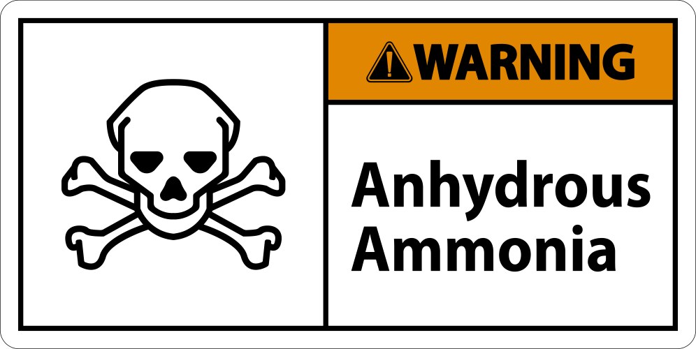 Caution aqueous ammonia ghs sign on white Vector Image