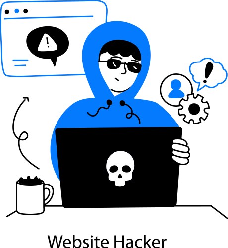 Website hacker Royalty Free Vector Image - VectorStock