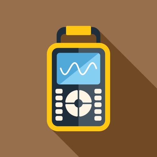 Digital multimeter showing a sinusoidal signal Vector Image