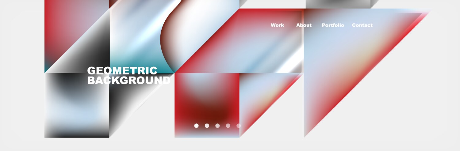 Glassmorphism geometric abstract background Vector Image