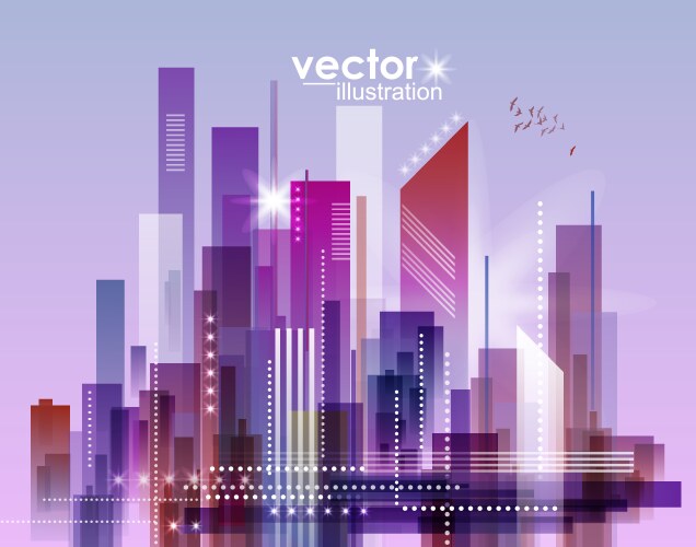 Cityscape on white background Royalty Free Vector Image