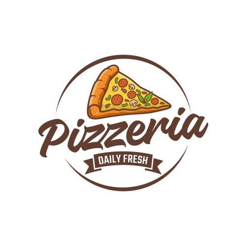 Big pizza logo Royalty Free Vector Image - VectorStock