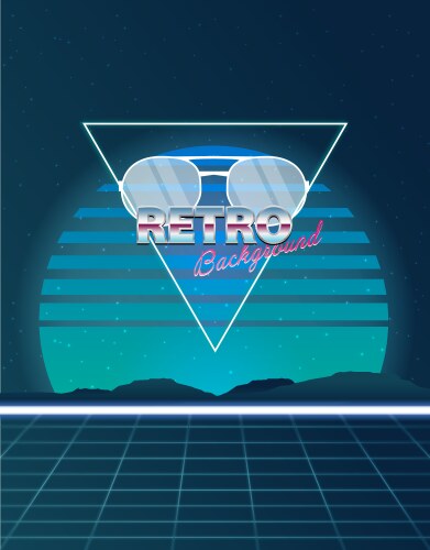Retro futuristic background Royalty Free Vector Image