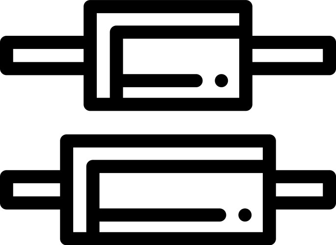 Center icon thin linear style design isolated Vector Image