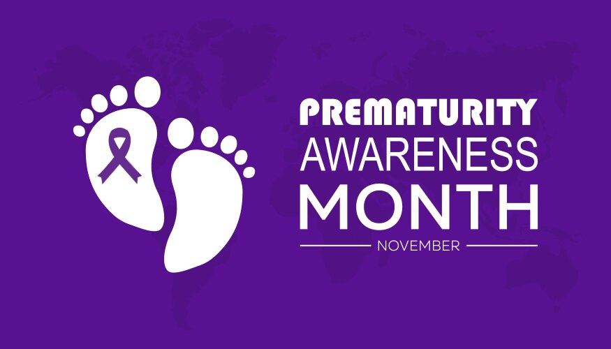 Prematurity awareness month Royalty Free Vector Image