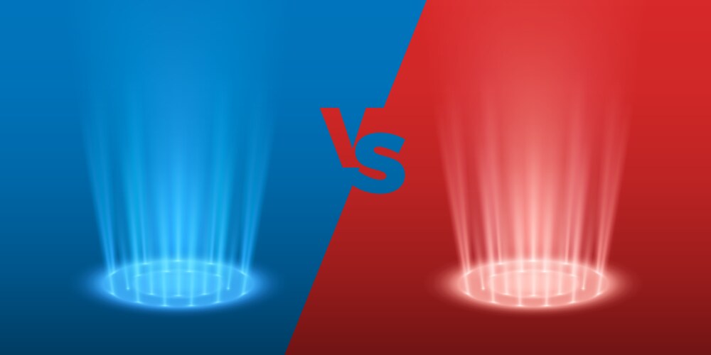 Vs battle flooring versus action game Royalty Free Vector