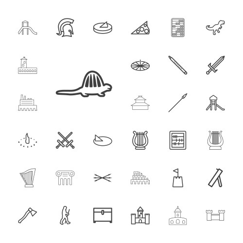 15 ancient icons Royalty Free Vector Image - VectorStock