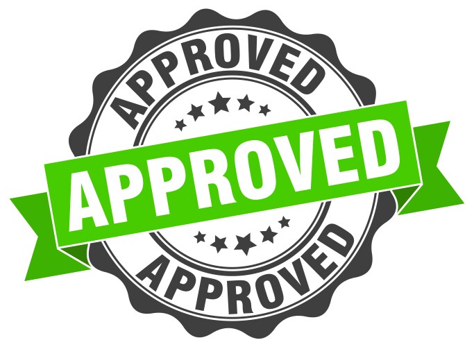 Approved stamp Royalty Free Vector Image - VectorStock