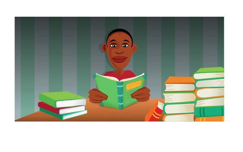 Black Boy Reading Vector Images (over 6,500)