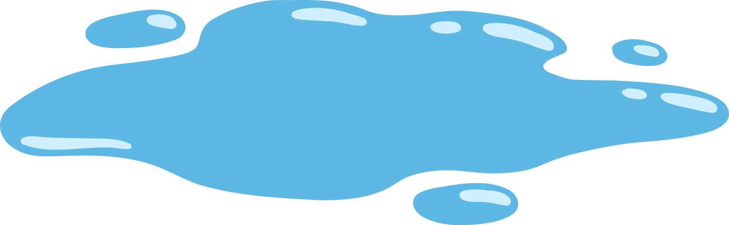 Cartoon blue dripping water drop splash spray Vector Image