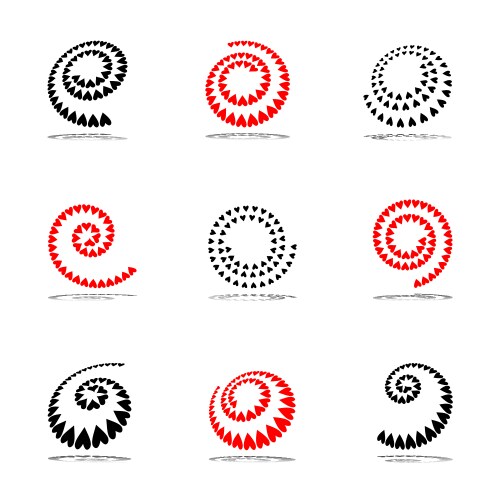 Spiral movement and rotation Royalty Free Vector Image