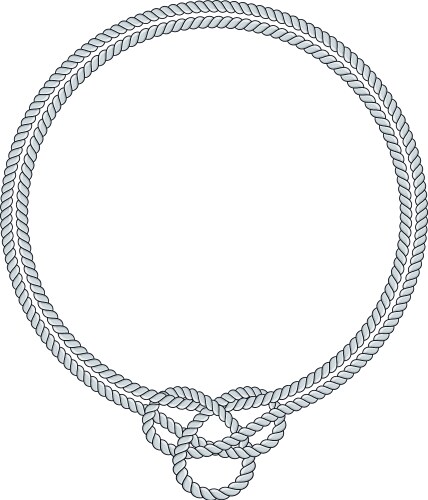 Round rope frame isolated on white background Vector Image