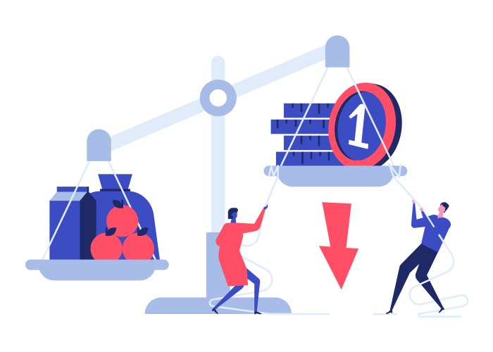 Cost reduction with decrease price minimising Vector Image