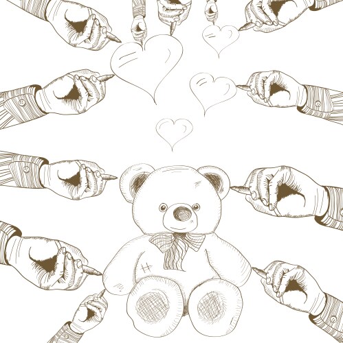 Seamless pattern with hearts for valentine s day Vector Image