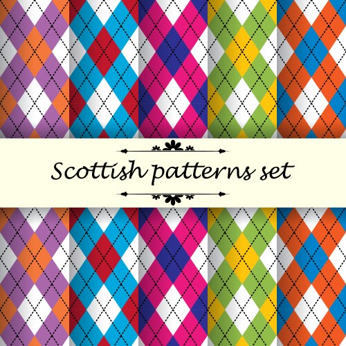 Easter colors tartan and gingham plaid patterns Vector Image