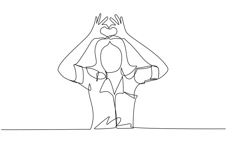 Single Line Drawing Woman Happy Vector Images (over 5,800)