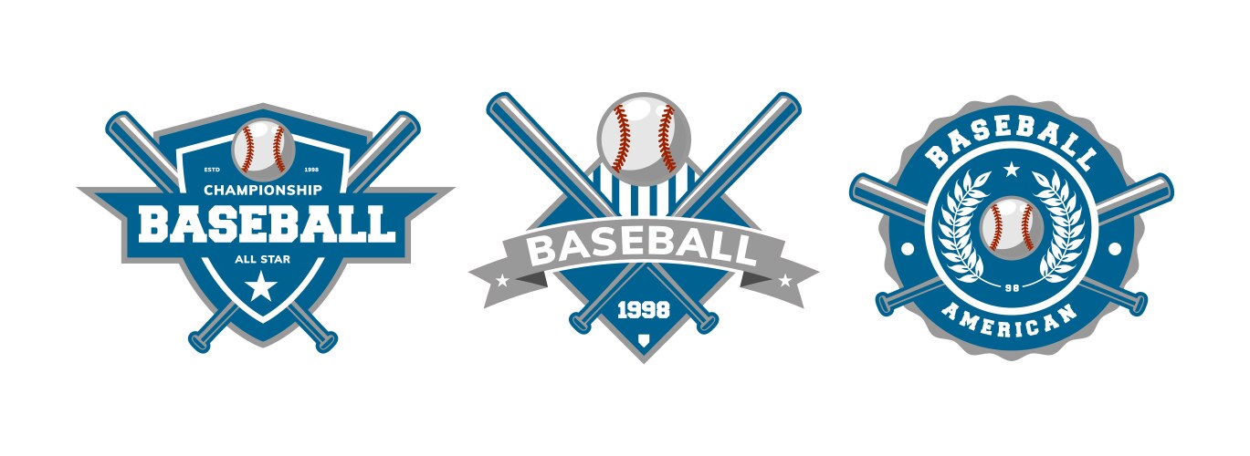 Baseball logo design Royalty Free Vector Image