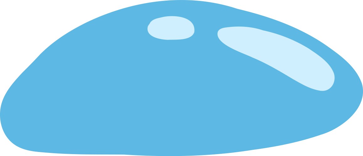 Cartoon blue dripping water drop splash spray Vector Image