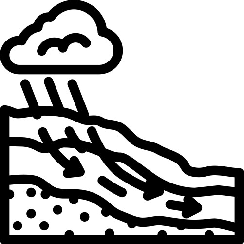 Groundwater flow hydrogeologist icon doodle Vector Image