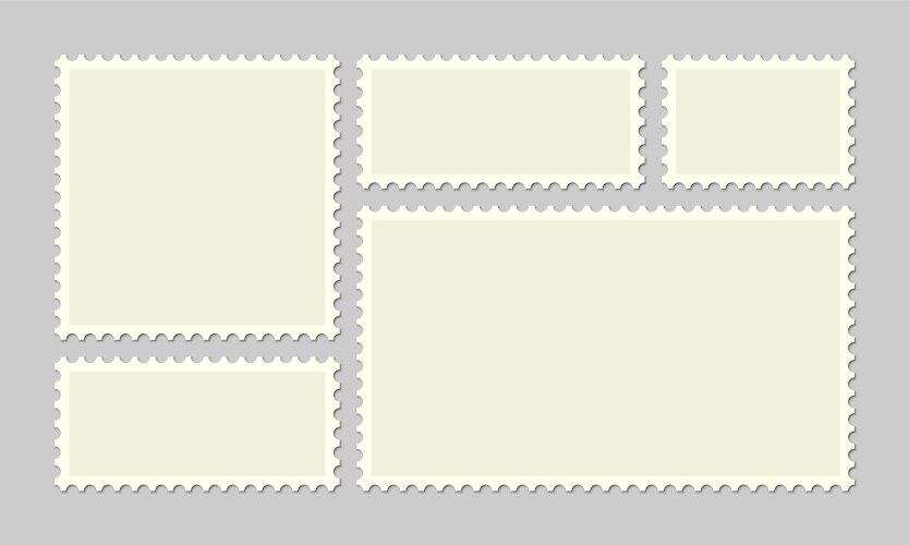 Blank postage stamps Royalty Free Vector Image