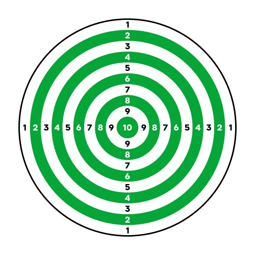 Blank paper round target template with shooting Vector Image