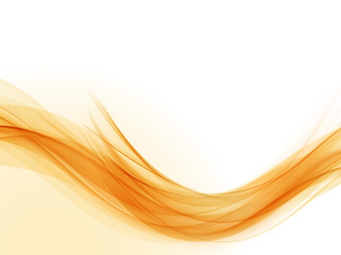 Wavy orange background flow wave Royalty Free Vector Image