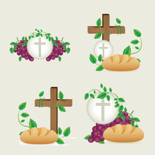 Jesus christ eucharist and sacrament communion Vector Image
