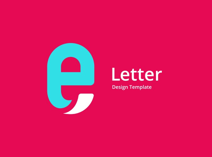 Letter e logo icon design template elements Vector Image