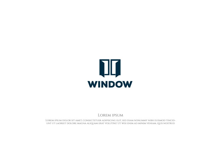 Niche door window shape logo icon Royalty Free Vector Image