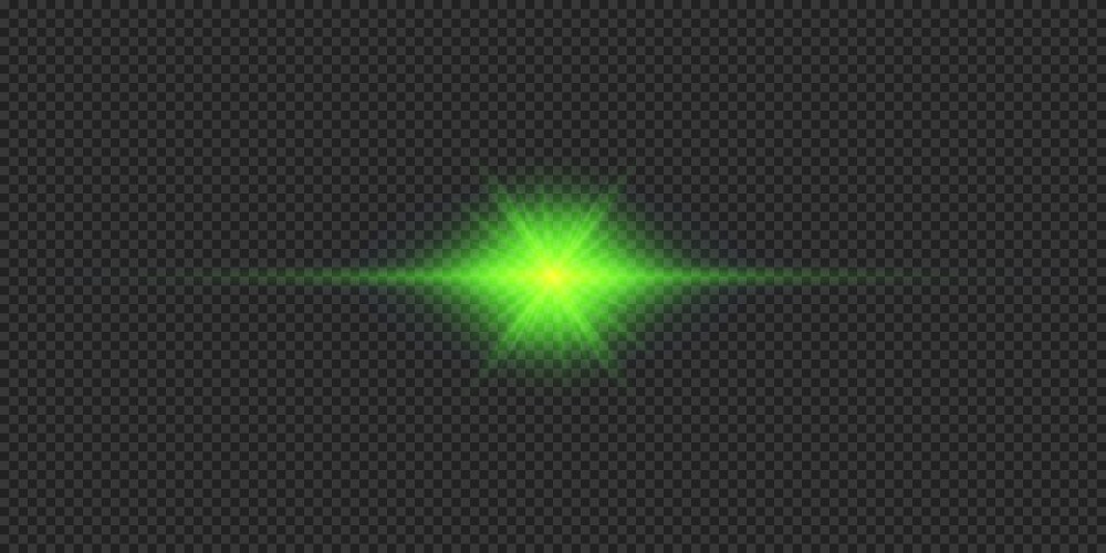 Green horizontal light effect of lens flares Vector Image