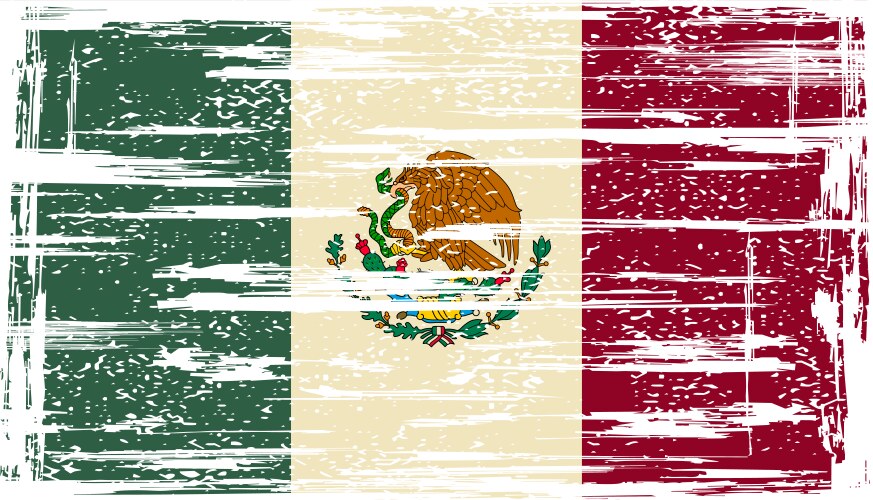 Mexico Flag Distressed Vector Images (48)