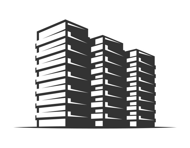 Construction high rise building near skyscraper Vector Image