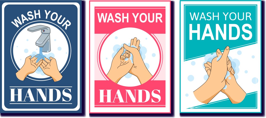 How to wash your hands step poster infographic Vector Image